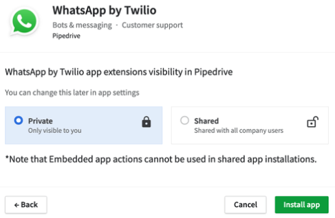 Pipedrive integration: WhatsApp by Twilio - Knowledge Base | Pipedrive